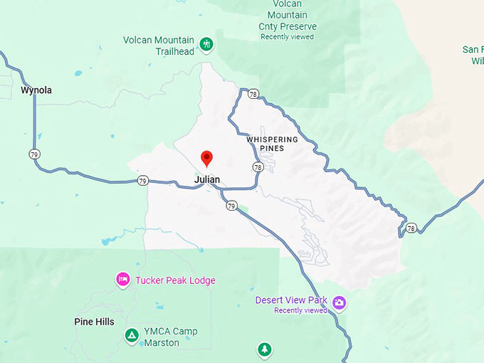 16. julian, california map