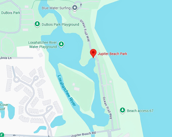 16. jupiter beach park map