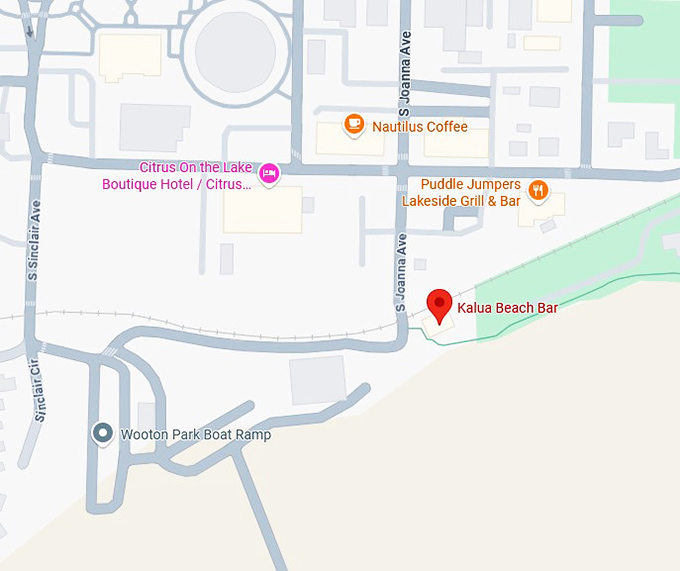 16. kalua beach bar map