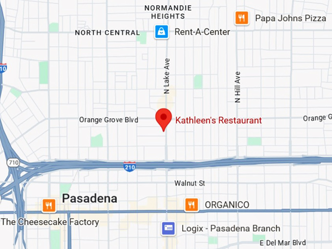 16. kathleen's restaurant map