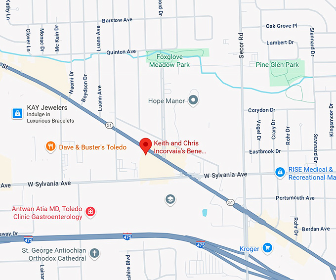 16. keith and chris incorvaia's bene italiano restaurant map
