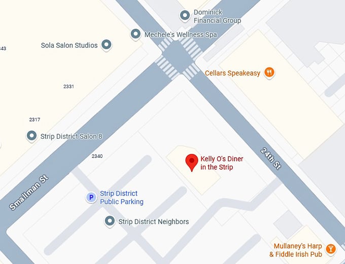 16. kelly o's diner in the strip map