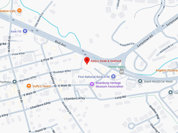 16. kelly's steak & seafood map