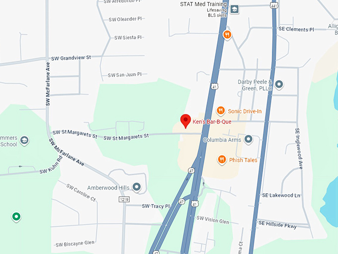 16. ken&rsquo;s bar b que map