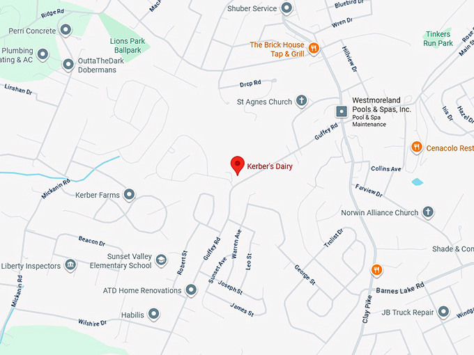 16. kerber's dairy map