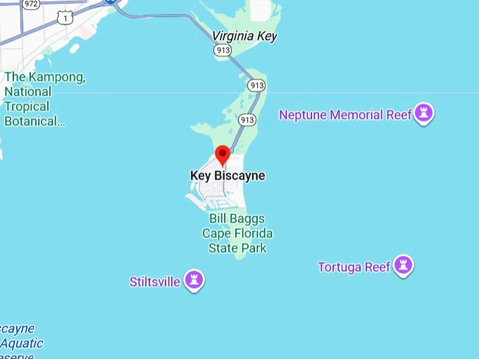16. key biscayne map