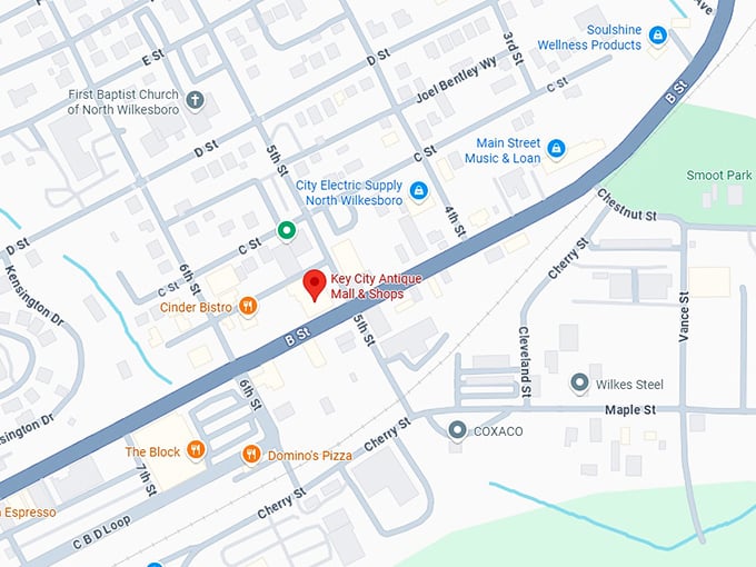 key city antiques mall & shops map