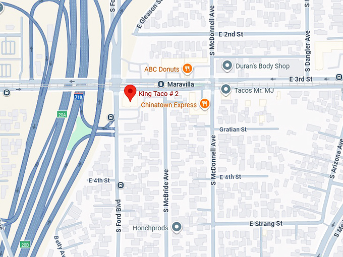 16. king taco # 2 (4504 e 3rd st) map