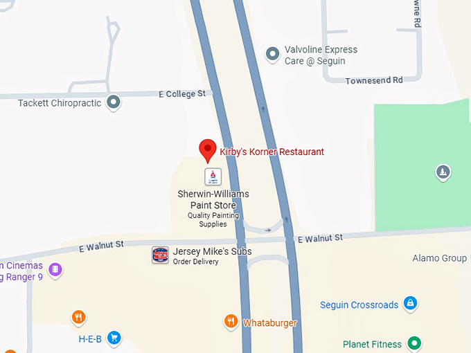 16. kirby's korner restaurant map