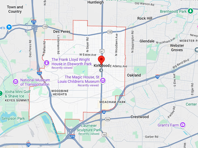 16. kirkwood, mo map