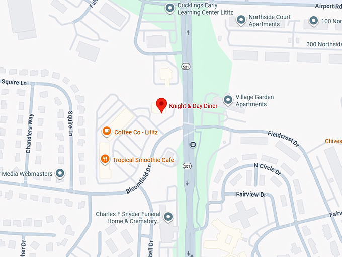 16. knight & day diner map