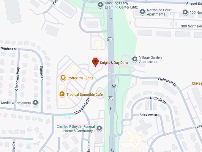 16. knight & day diner map