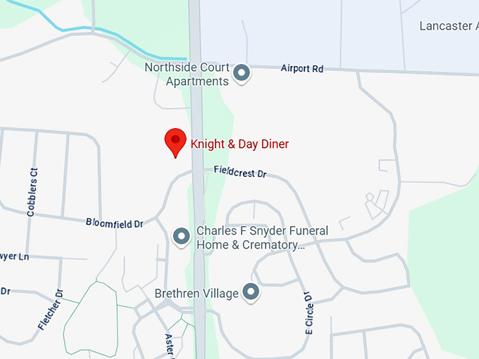 16. knight & day diner map