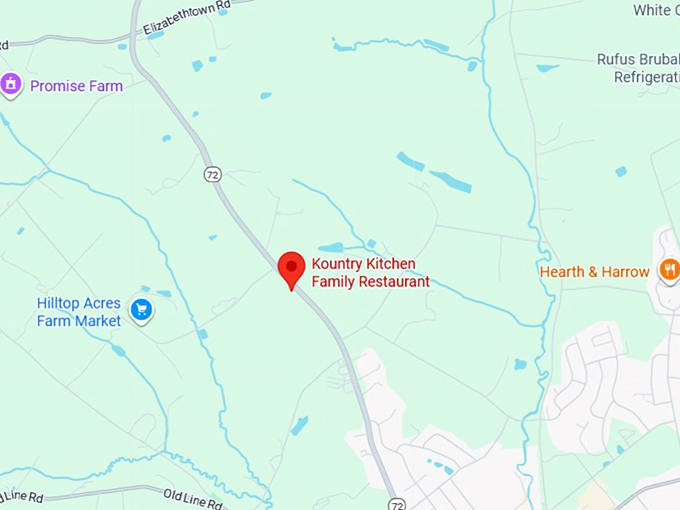 16. kountry kitchen family restaurant map