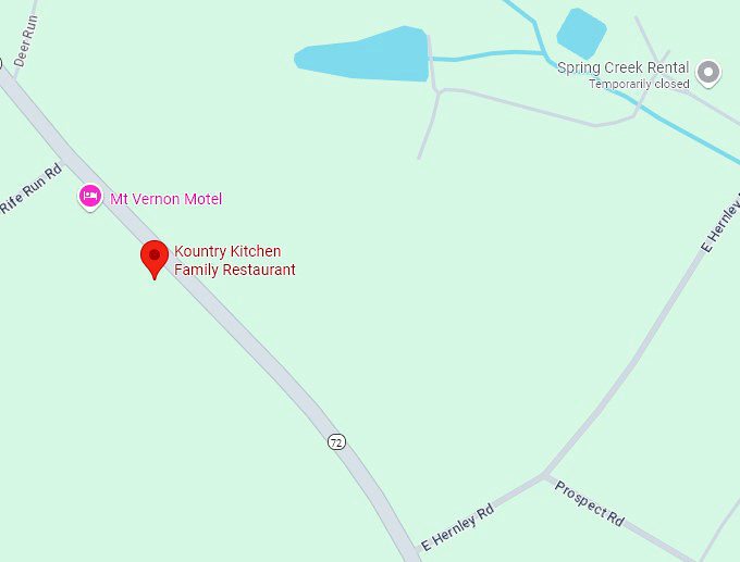 16. kountry kitchen family restaurant map
