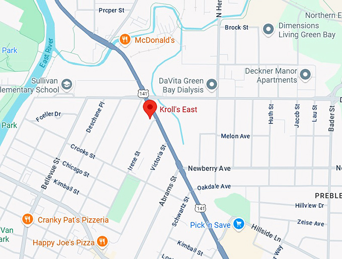16. kroll&rsquo;s east map