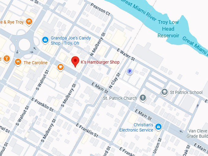 16. k's hamburger shop map