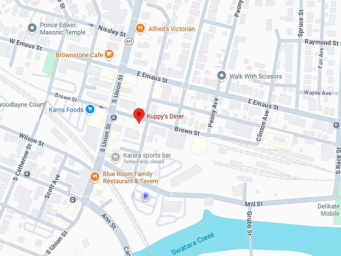 16. kuppy's diner map