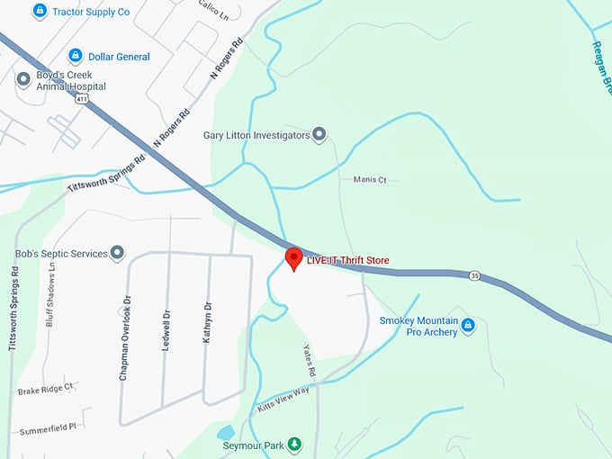 16. live it thrift store map