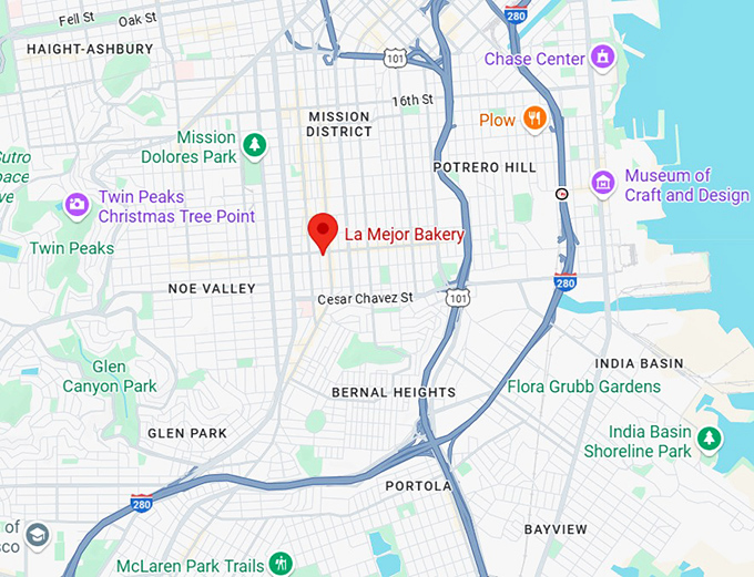 16. la mejor bakery map