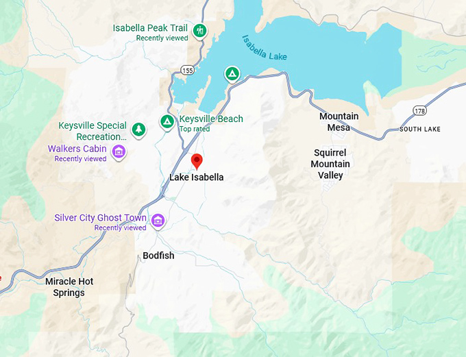 16. lake isabella map
