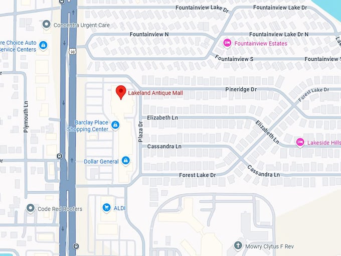 16. lakeland antique mall map