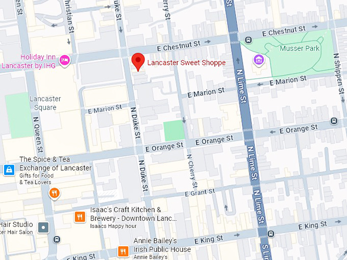 16. lancaster sweet shoppe map