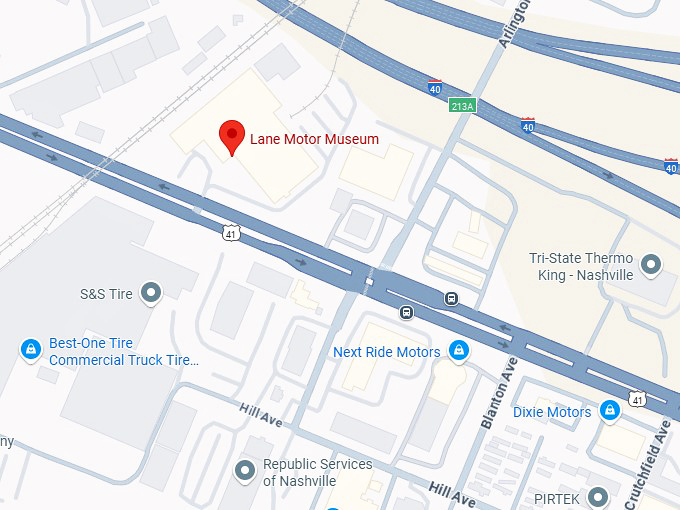 16. lane motor museum map