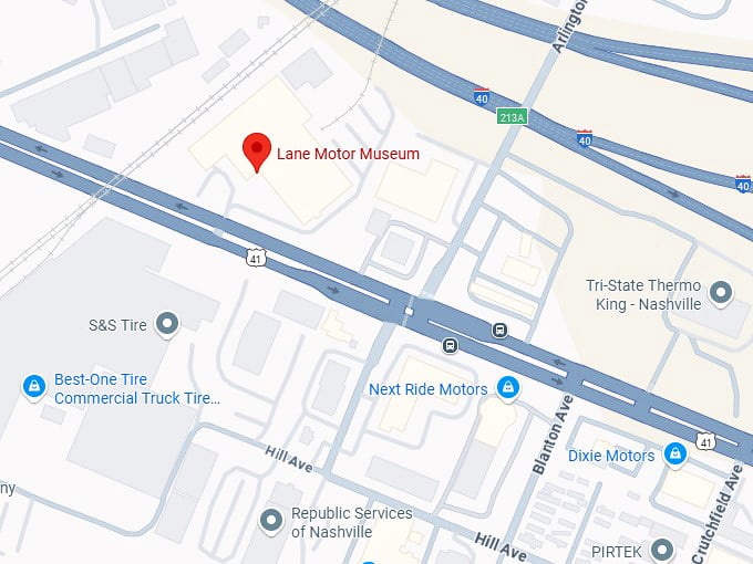 16. lane motor museum map