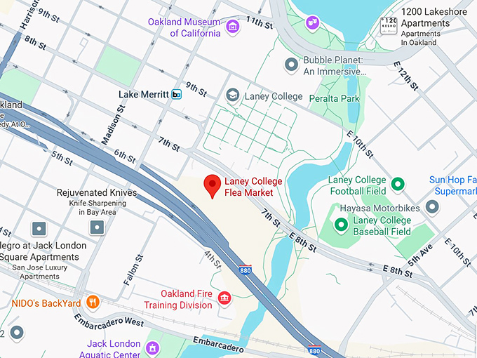 16. laney college flea market map