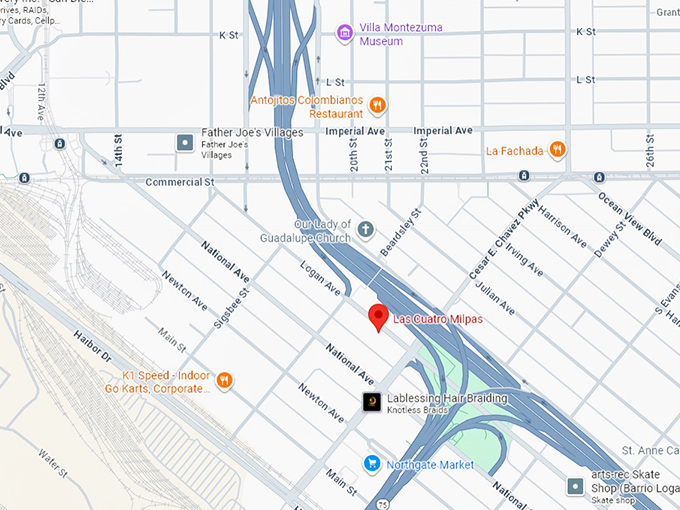 16. las cuatro milpas map