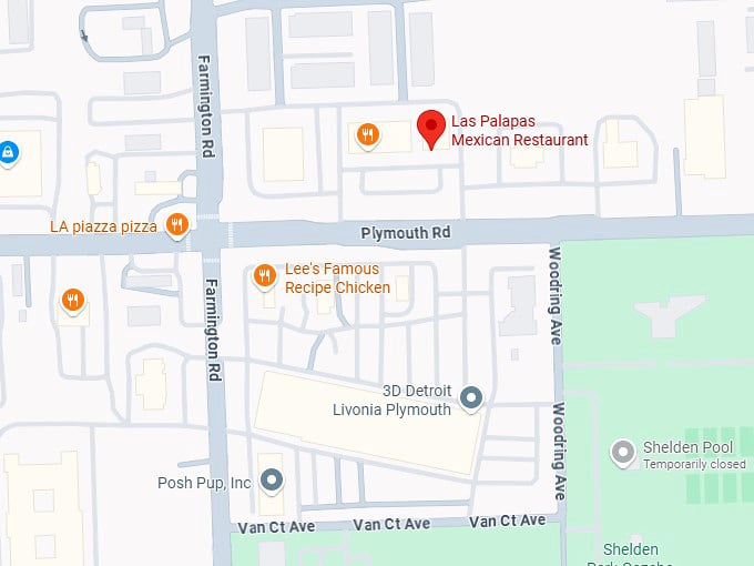 16. las palapas mexican restaurant map