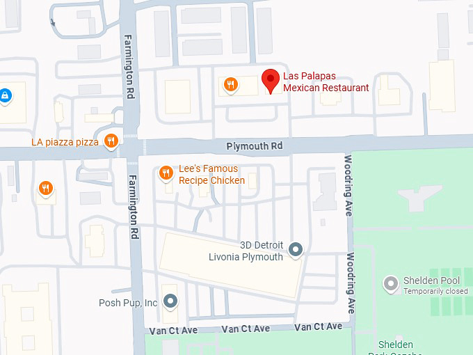 16. las palapas mexican restaurant map