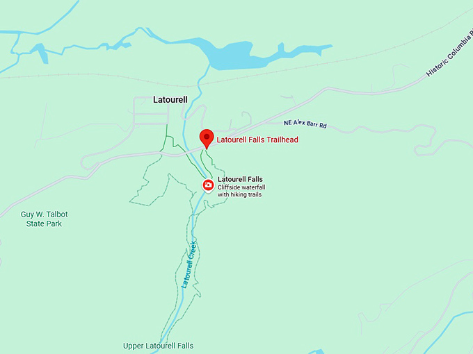 16. latourell falls trailhead map