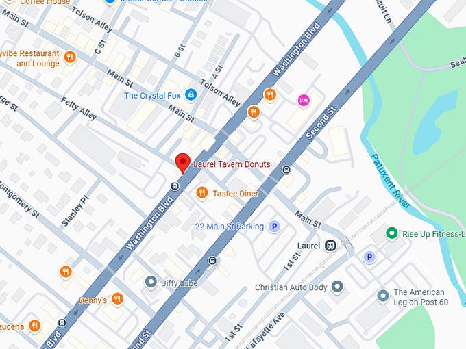 16. laurel tavern donuts map