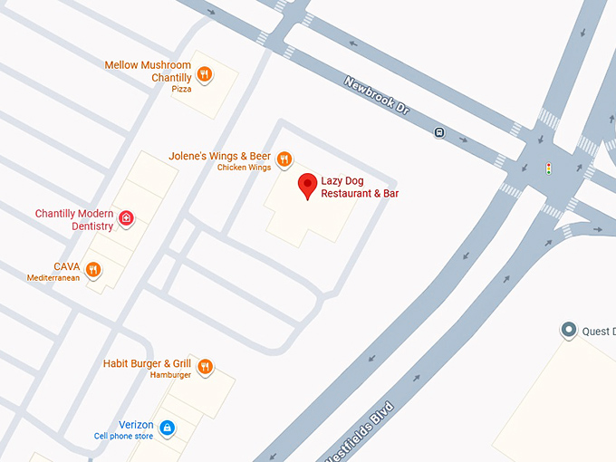 16. lazy dog restaurant & bar map