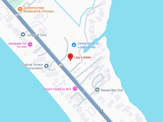 16. lazy lobster map