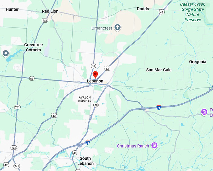16. lebanon ohio map