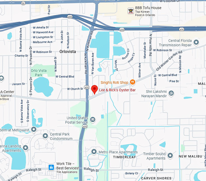 16. lee & rick's oyster bar map