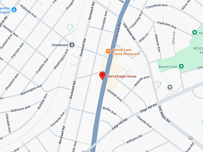 16. lee&rsquo;s hoagie house map