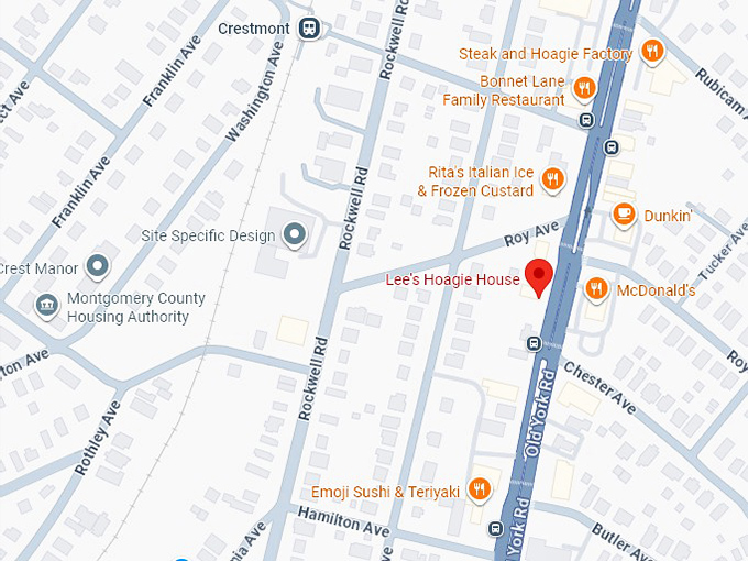 16. lee's hoagie house map