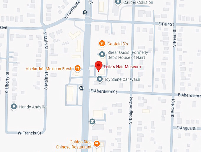 16. leila's hair museum map