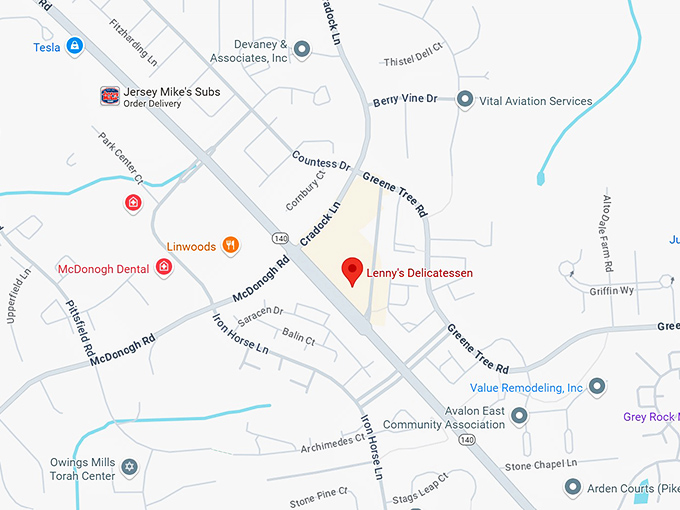 16. lenny's delicatessen map