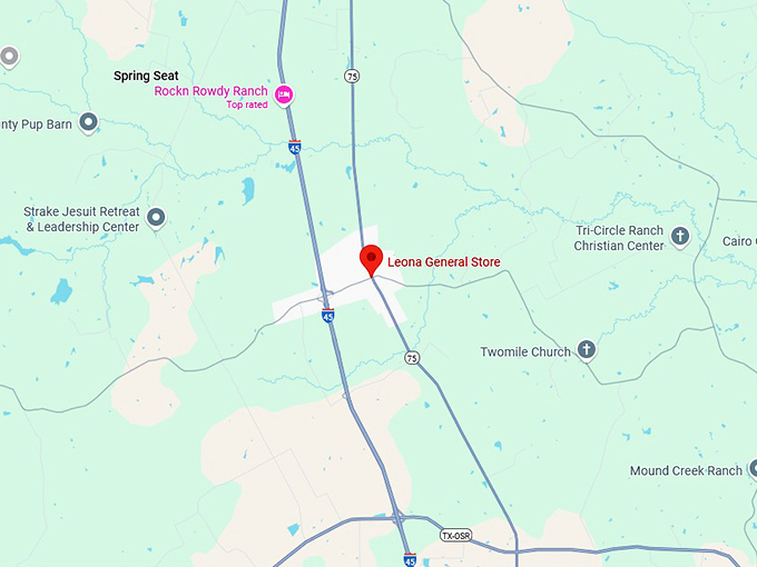 16. leona general store map