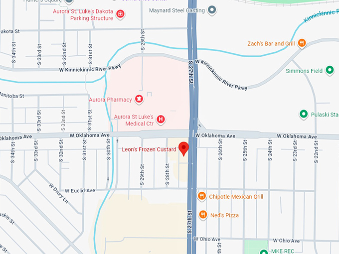 16. leon's frozen custard map