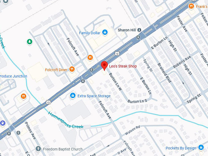 16. leo&rsquo;s steak shop 1403 chester pike map