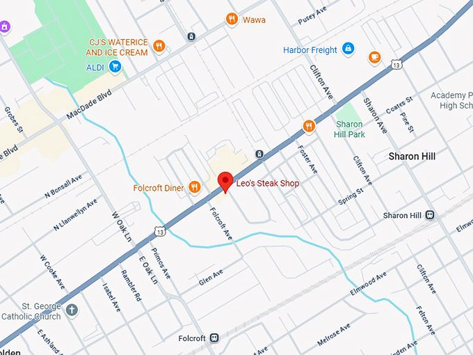 16. leo&rsquo;s steak shop map