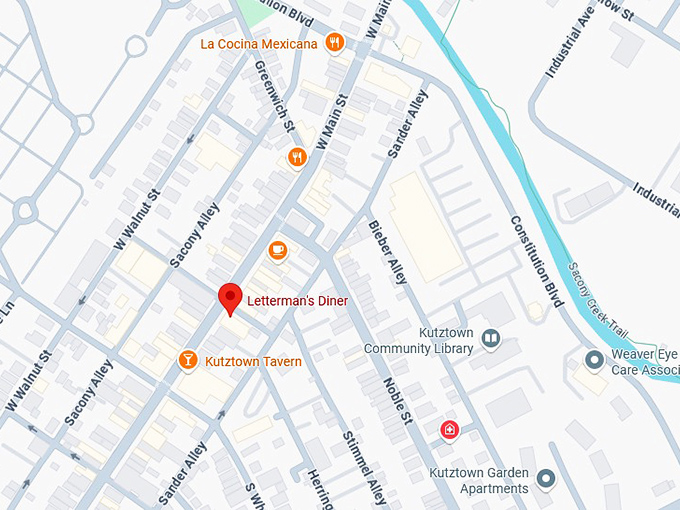 16. letterman's diner map