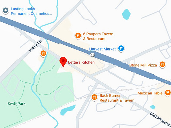 16. lettie's kitchen map