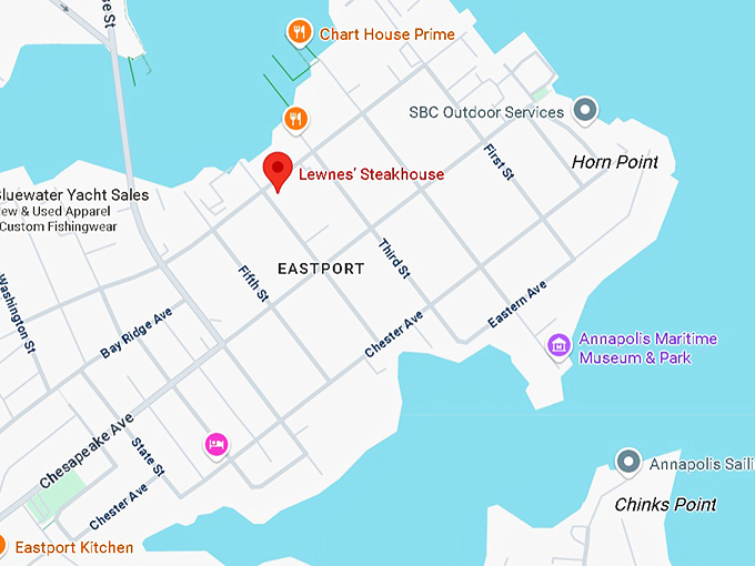 16. lewnes' steakhouse map